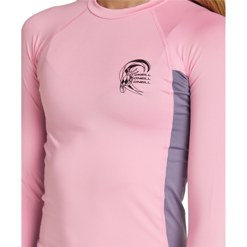 O'Neill Girls Rashie Classic UV L/S Pink - Coastal Sports