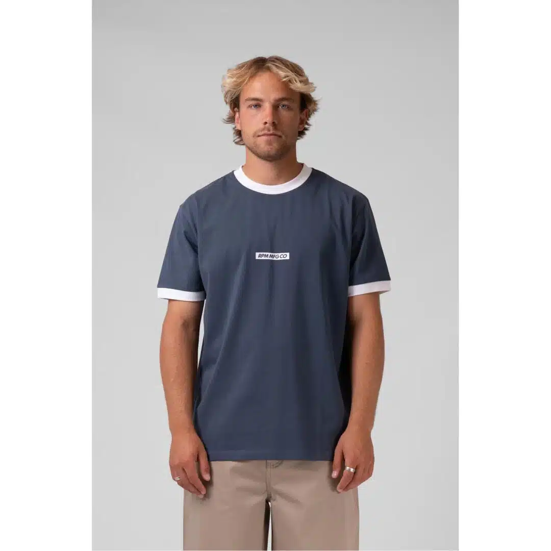 RPM Men's Ringer Tee Slate Blue - Coastal Sports