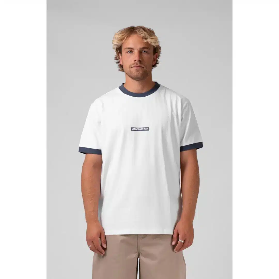 RPM Men's Ringer Tee White - Coastal Sports