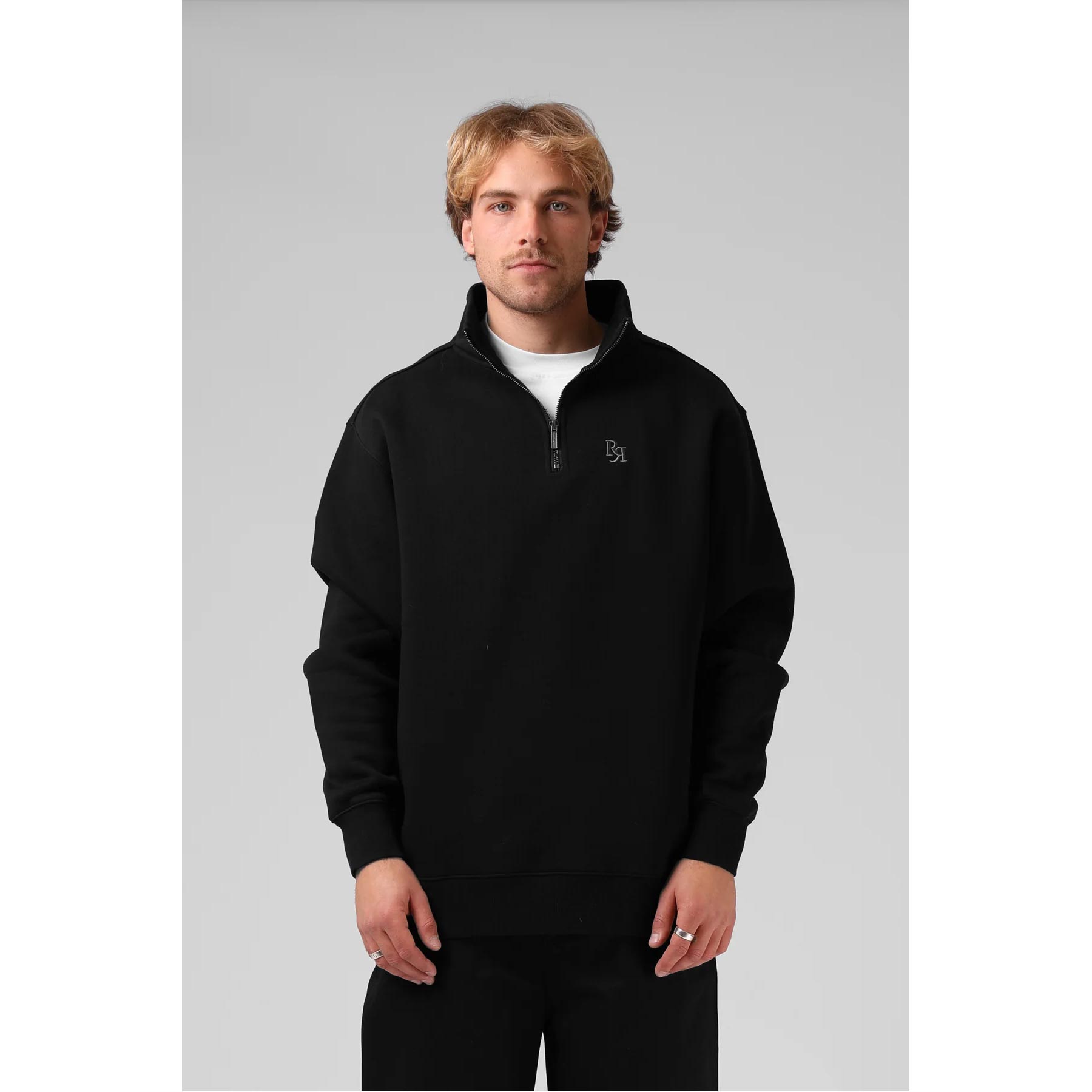 RPM Men's Track 1/4 Zip Sweater Black - Coastal Sports